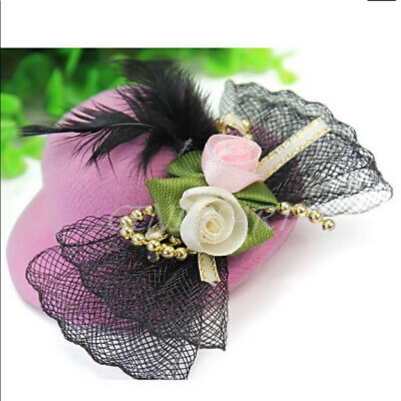 Pink Magnolia | Accessories | New Pink Hair Clip Fascinator Mini Top ...